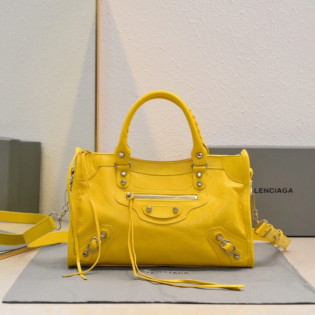 Balenciaga 2024 Lie City Motorcycle Bag - Vintage Chic Redefined