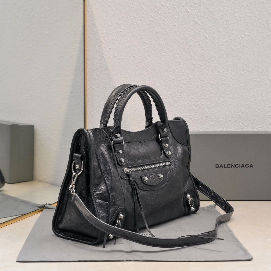 Top mirror Balenciaga 2024 Lie City Motorcycle Bag - Vintage Chic Reimagined