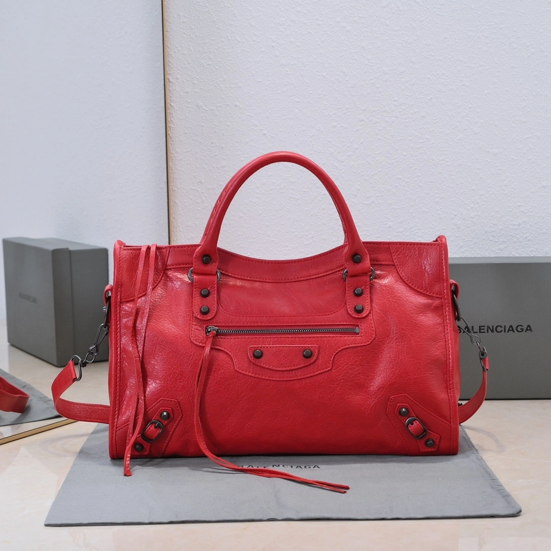 Balenciaga 2024 Lie City Motorcycle Bag - Vintage Chic Revival