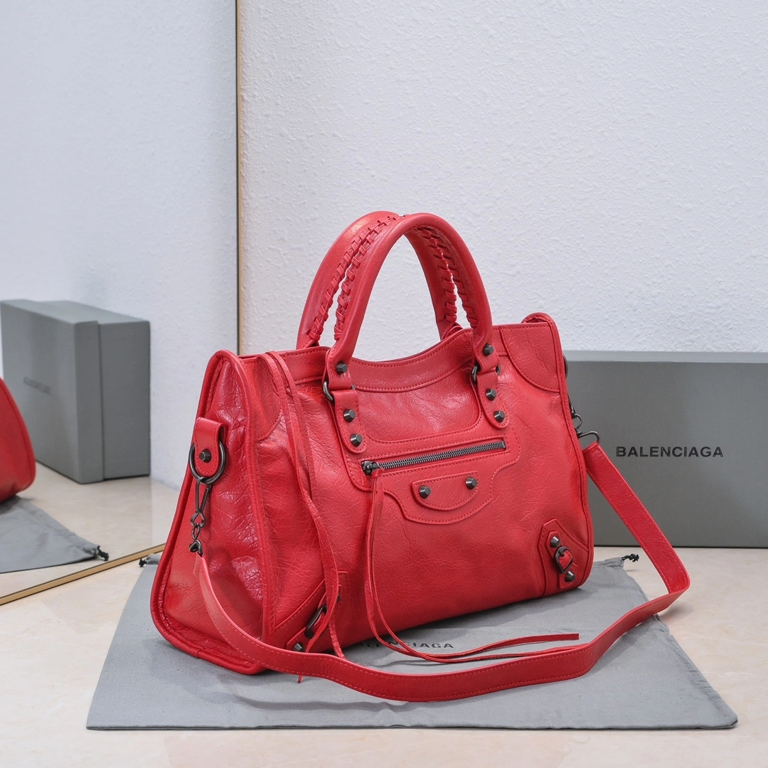 Accurate model Balenciaga 2024 Lie City Motorcycle Bag - Vintage Chic Revival