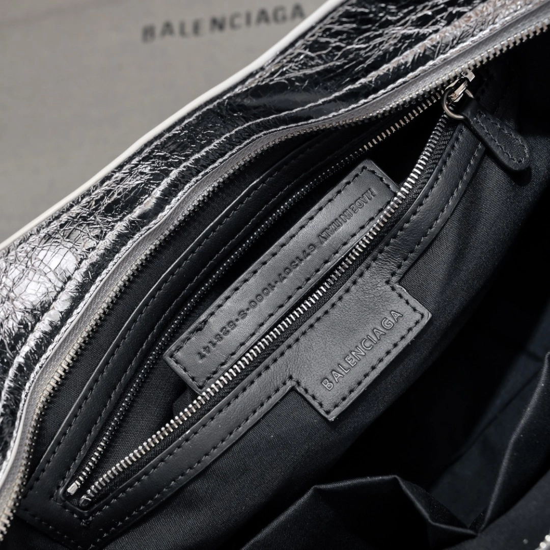 Accurate model Balenciaga 2024 Lie City Studded Motorcycle Bag - Medium Size