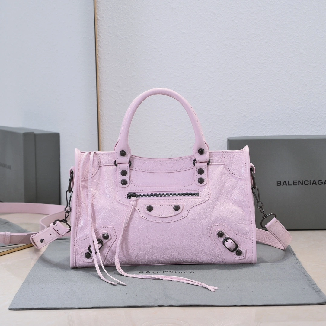 Balenciaga 2024 Lie City Studded Motorcycle Bag