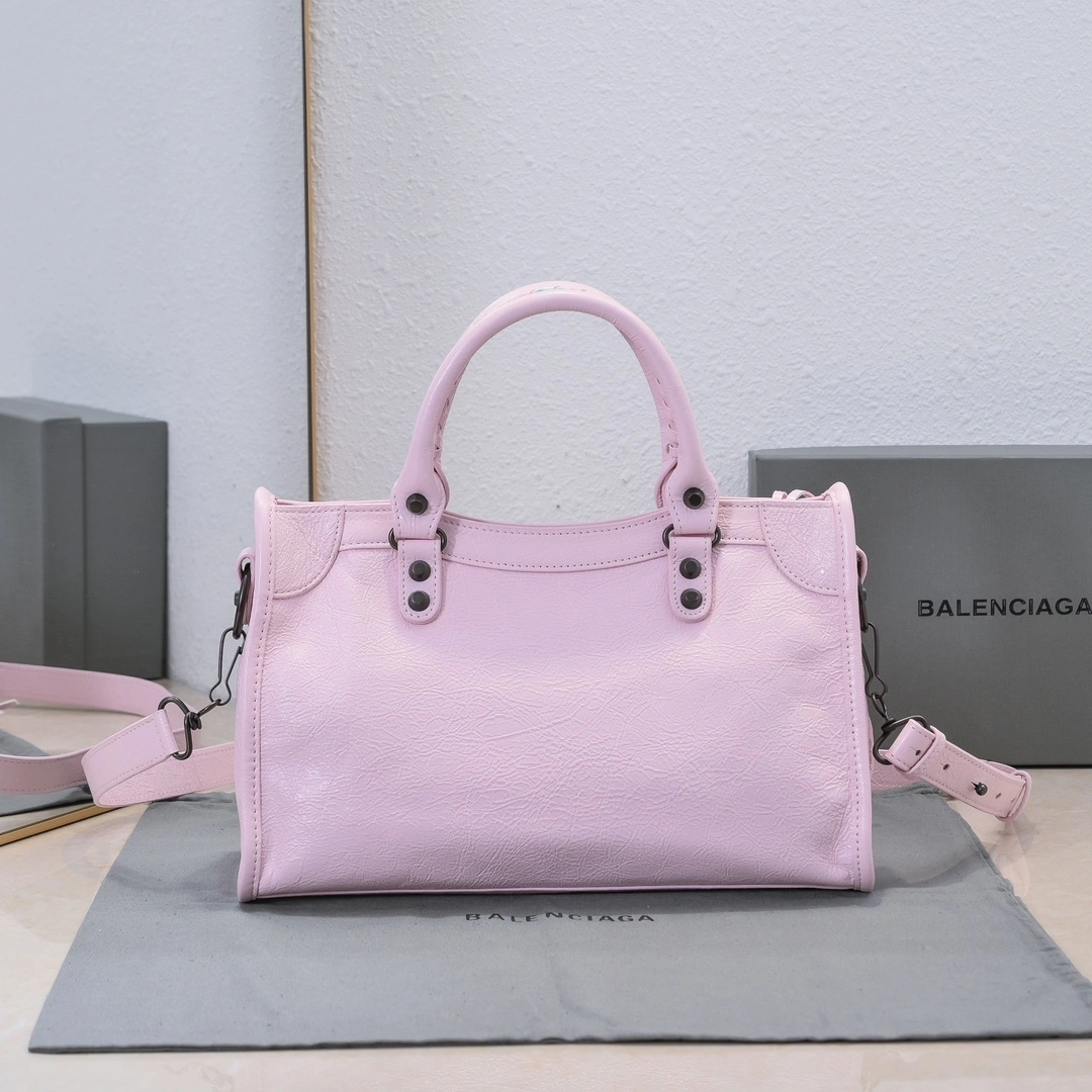 OEM Balenciaga 2024 Lie City Studded Motorcycle Bag