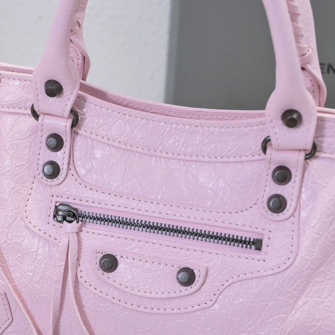 OEM Balenciaga 2024 Lie City Studded Motorcycle Bag