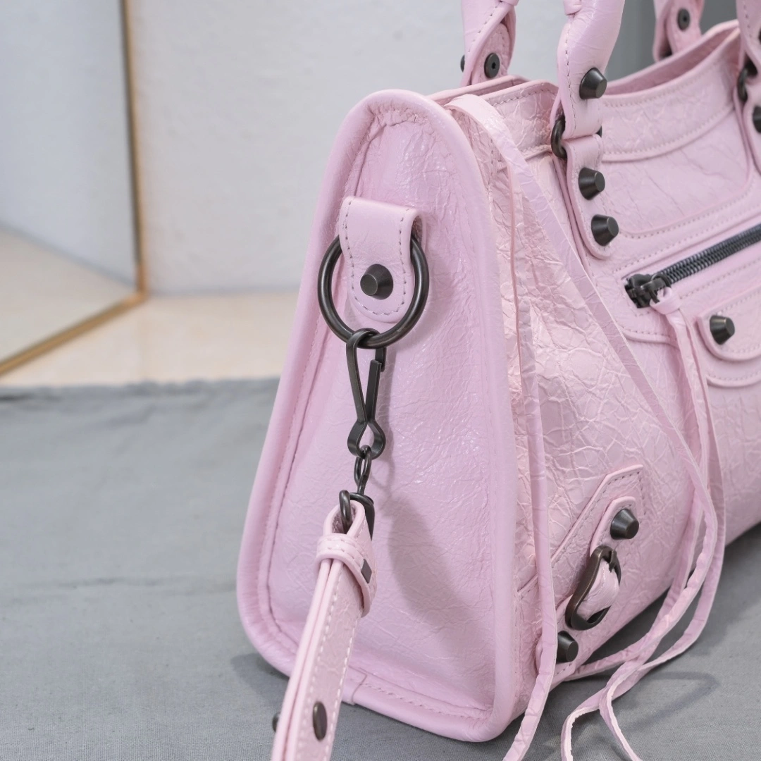 OEM Balenciaga 2024 Lie City Studded Motorcycle Bag