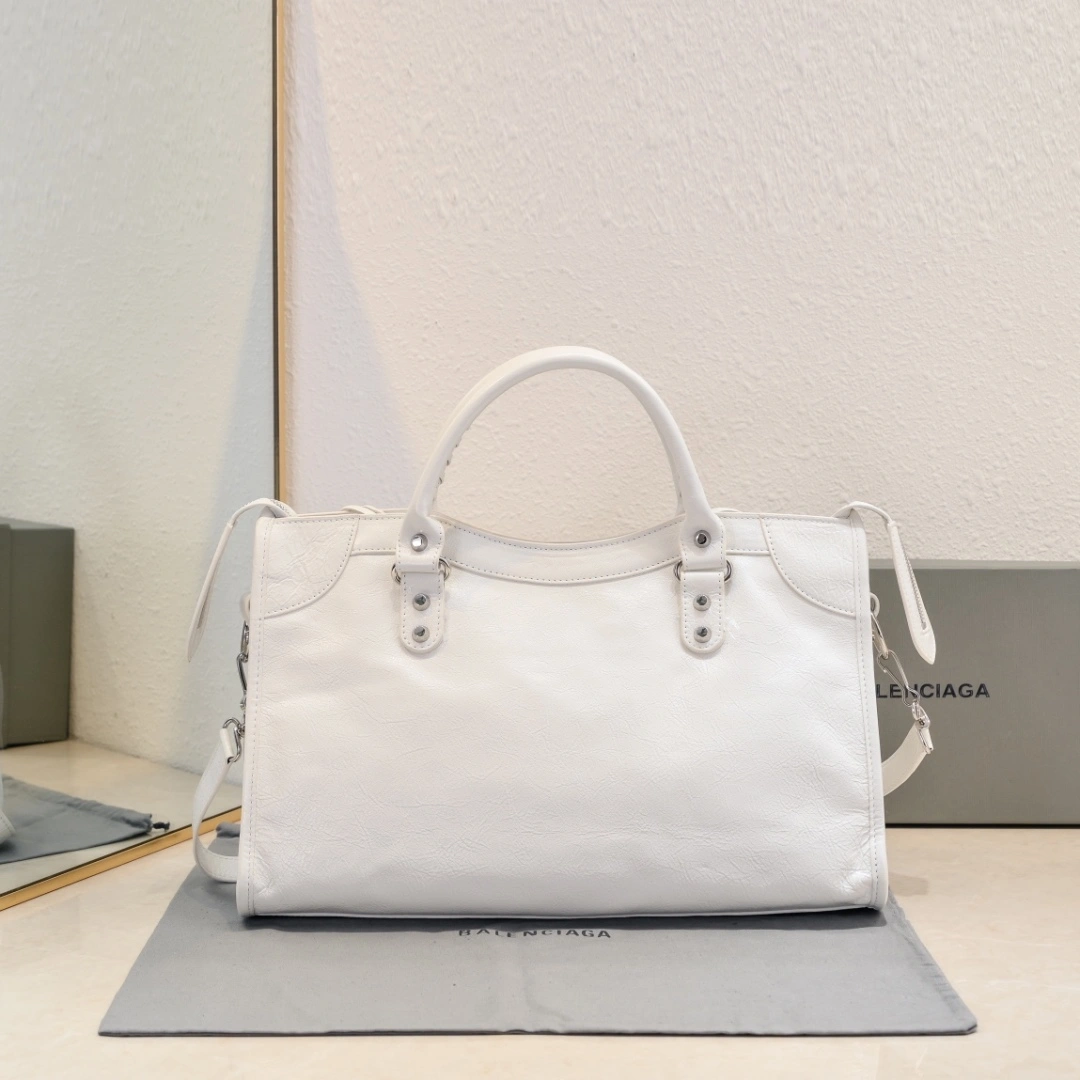 Inexpensive Balenciaga 2024 Lie City Studded Motorcycle Bag