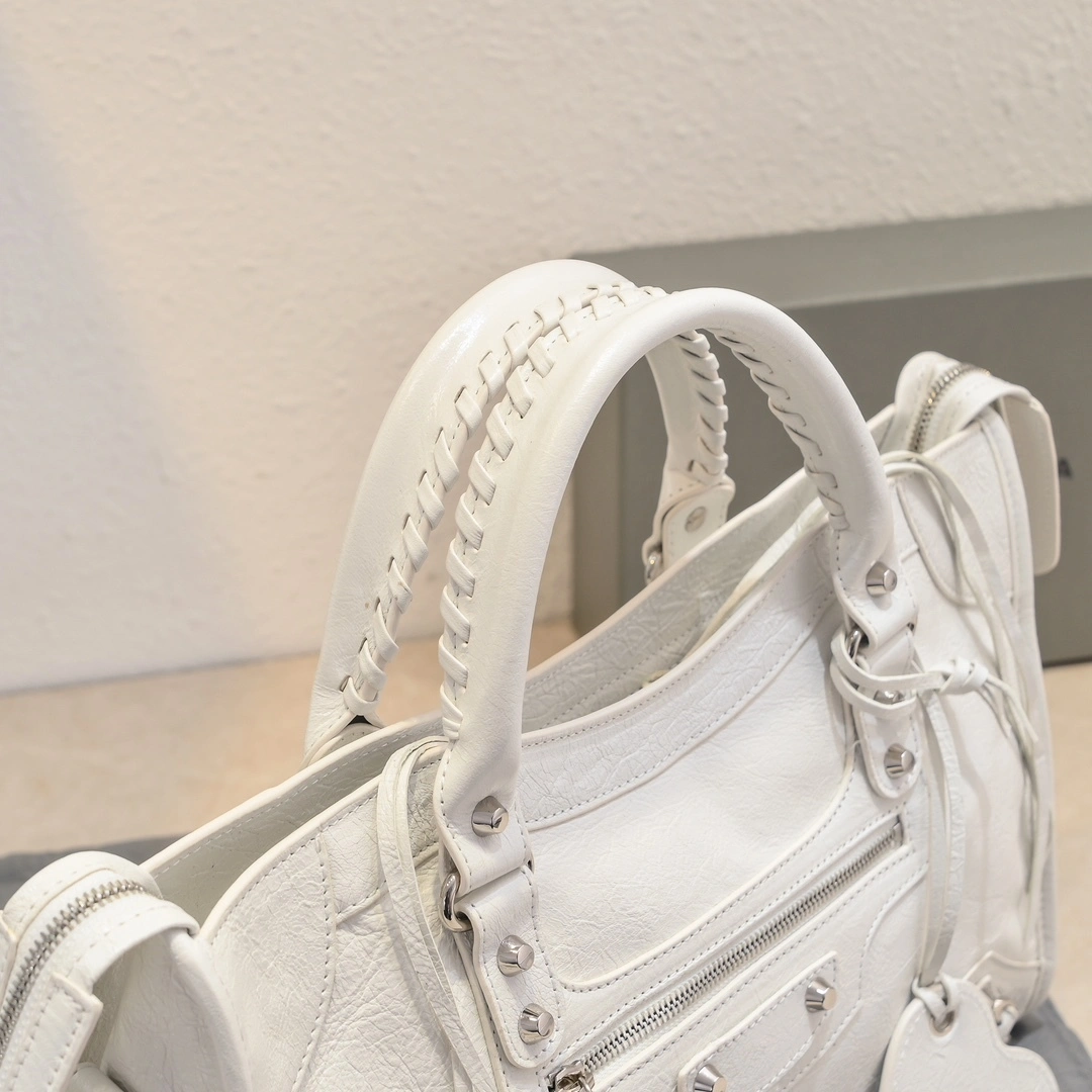Inexpensive Balenciaga 2024 Lie City Studded Motorcycle Bag