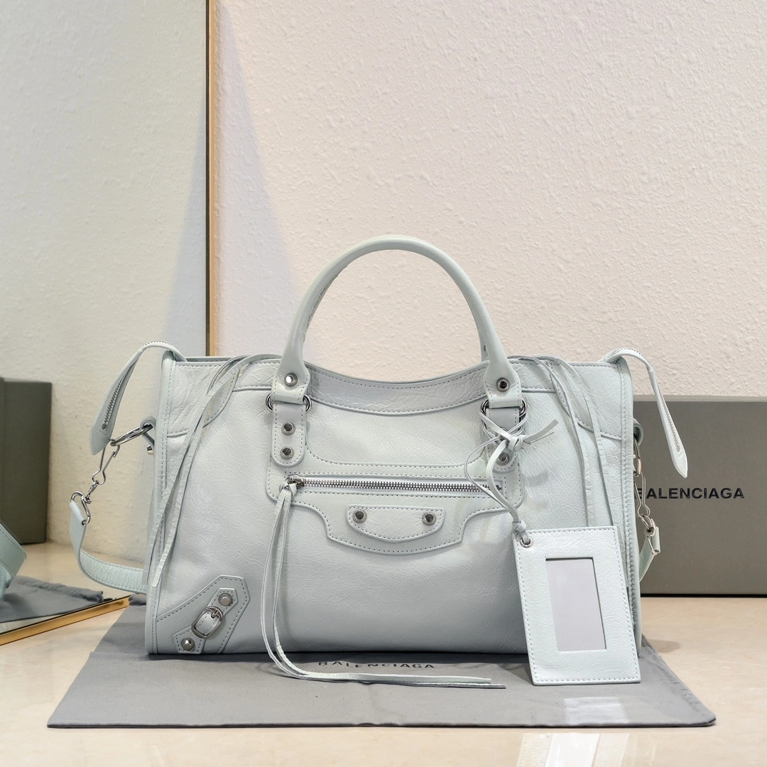 Balenciaga 2024 Lie City Studded Motorcycle Bag