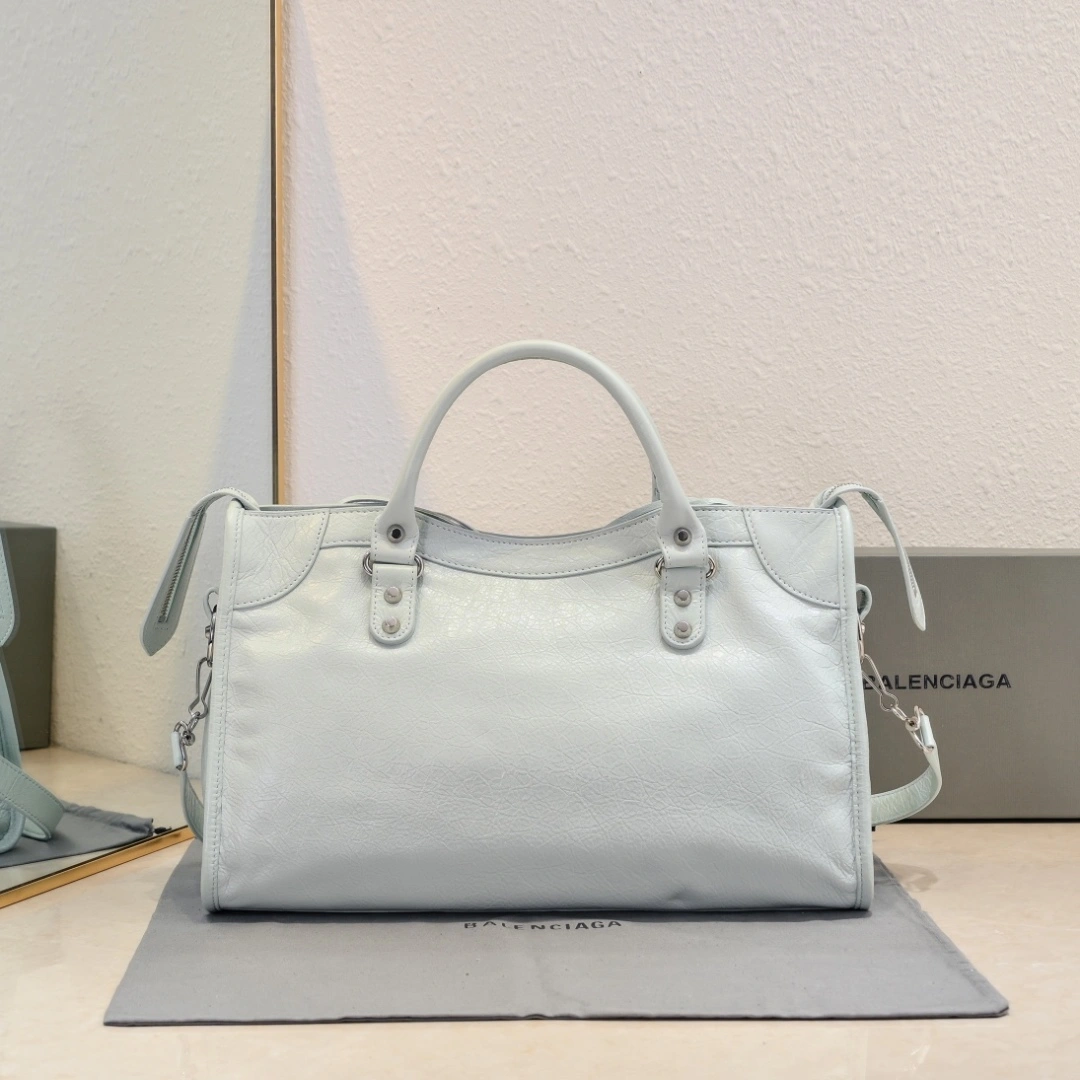 Affordable Balenciaga 2024 Lie City Studded Motorcycle Bag