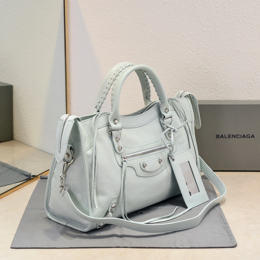 Affordable Balenciaga 2024 Lie City Studded Motorcycle Bag