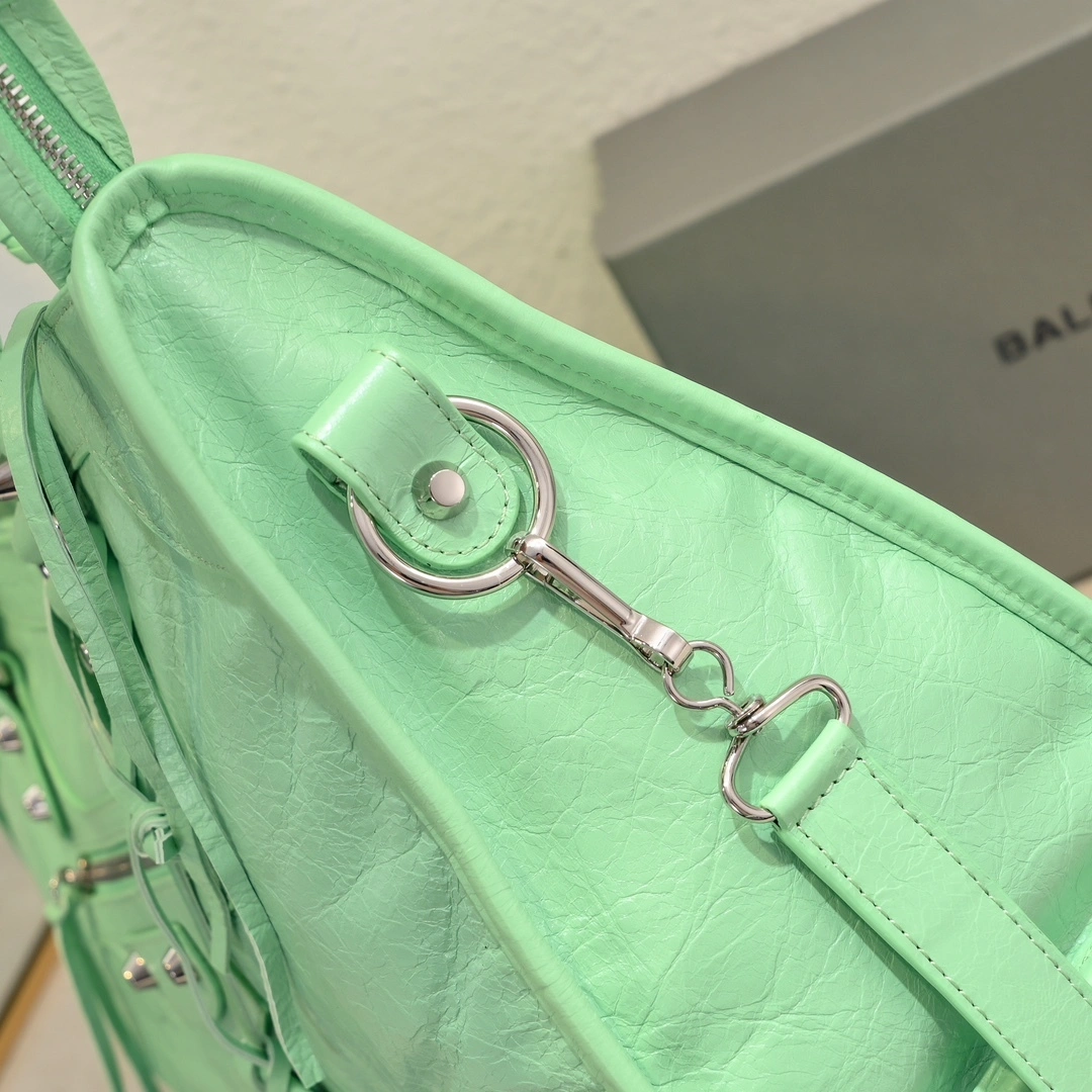 Mirror quality Balenciaga 2024 Lie City Studded Motorcycle Bag