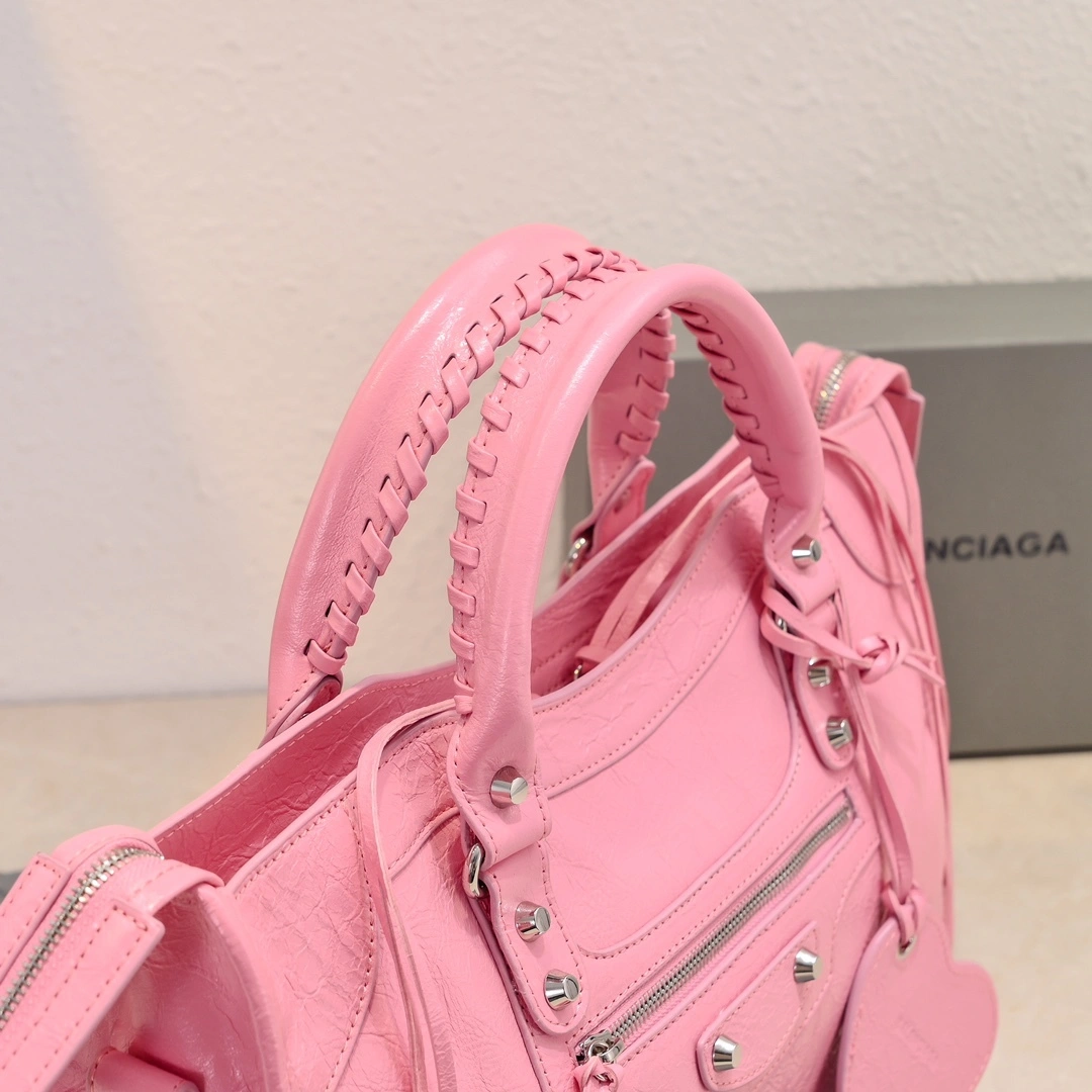 Mirror quality Balenciaga 2024 Lie City Studded Motorcycle Bag