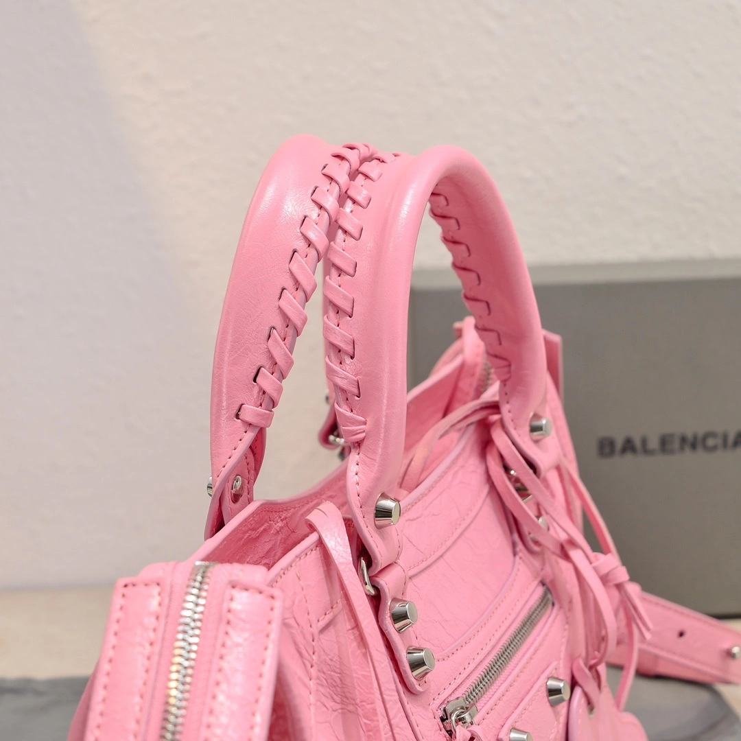 Top mirror Balenciaga 2024 Lie City Studded Motorcycle Bag