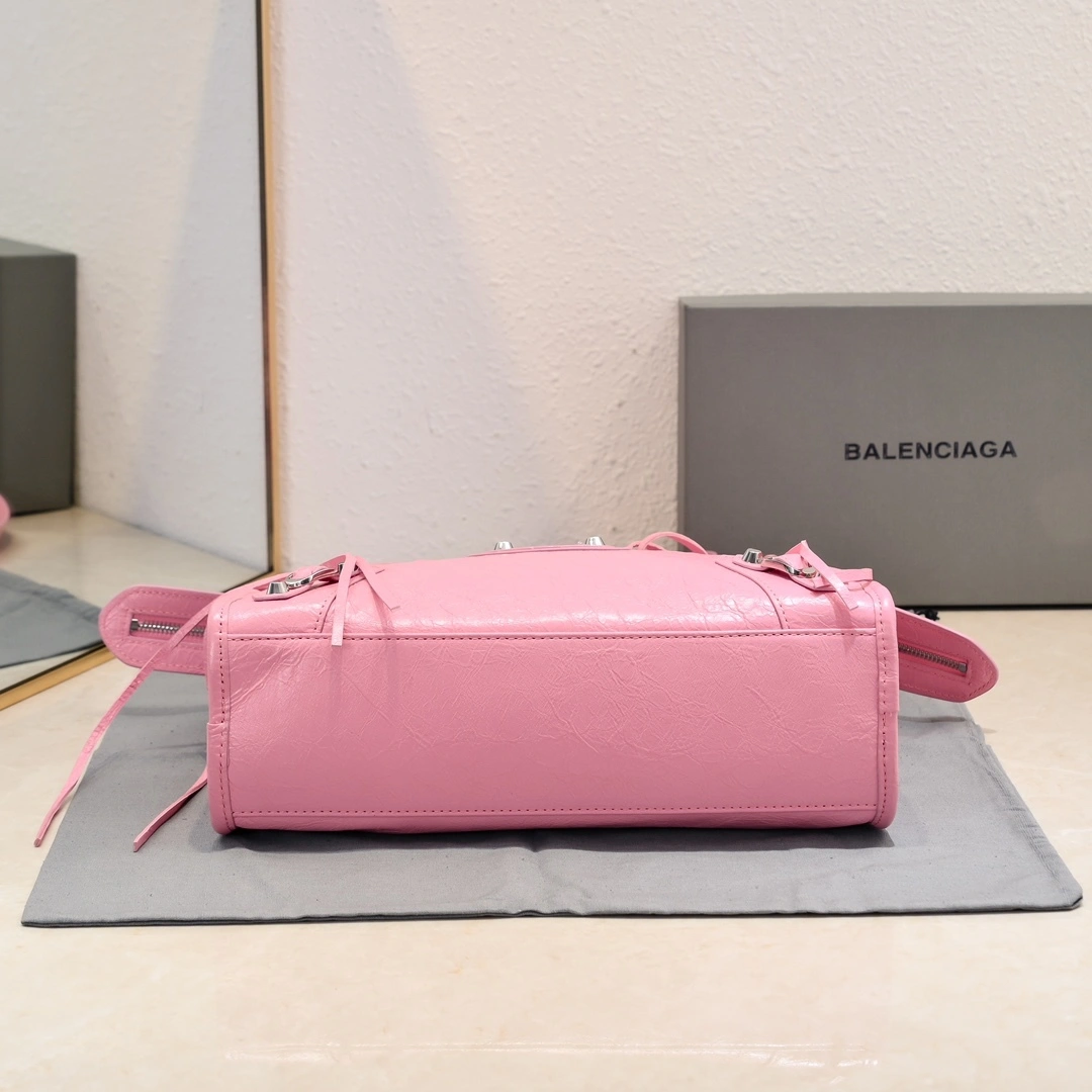 Top mirror Balenciaga 2024 Lie City Studded Motorcycle Bag