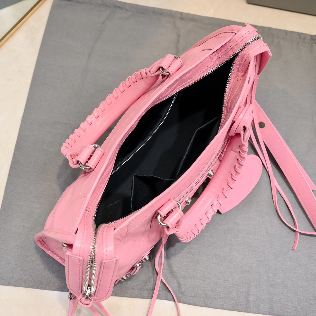 Top mirror Balenciaga 2024 Lie City Studded Motorcycle Bag