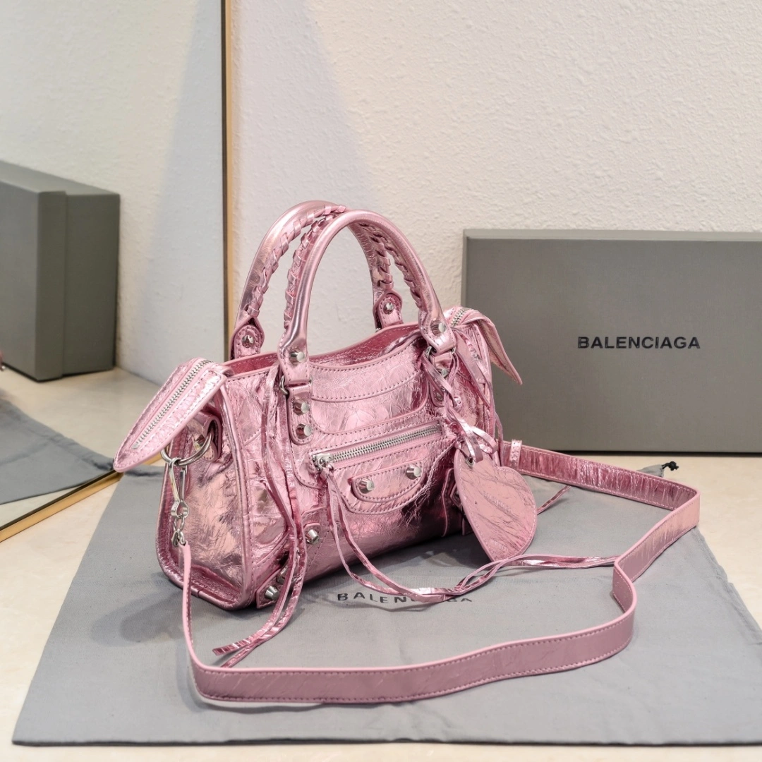 Value-priced Balenciaga 2024 Lie City Studded Motorcycle Bag