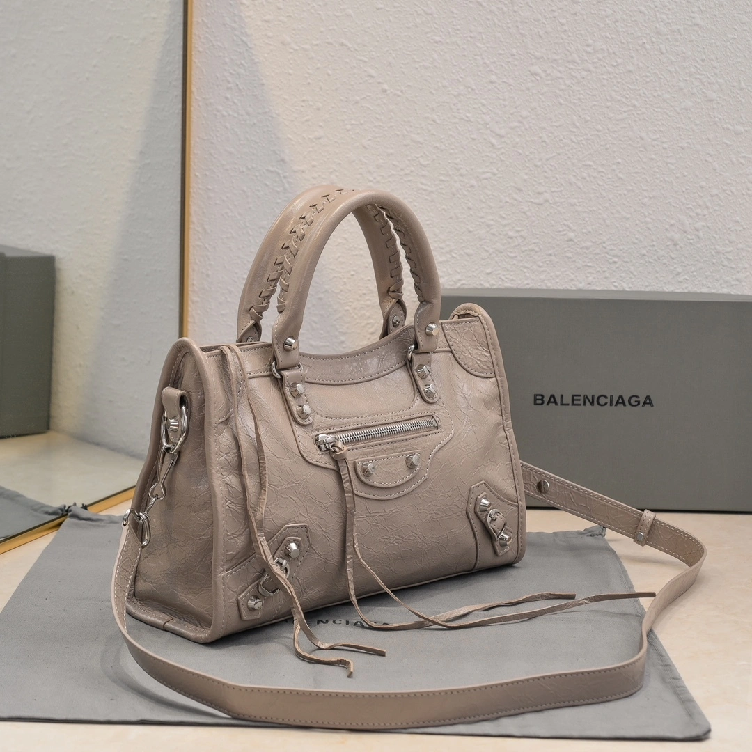 Discounted Balenciaga 2024 Lie City Studded Motorcycle Bag