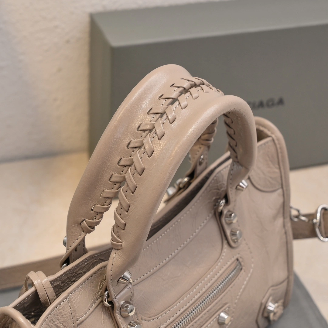 Discounted Balenciaga 2024 Lie City Studded Motorcycle Bag