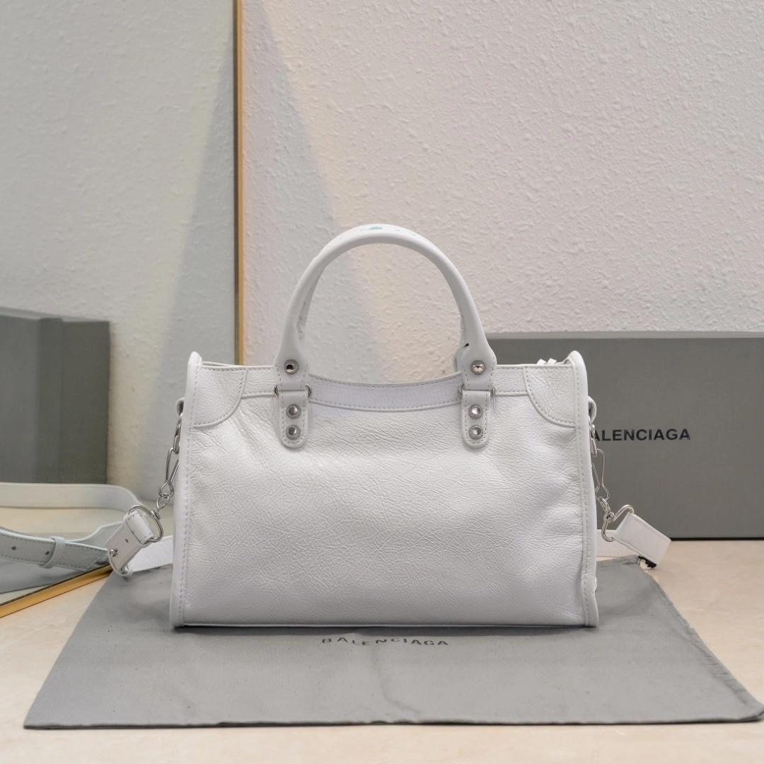 Real Balenciaga 2024 Lie City Studded Motorcycle Bag