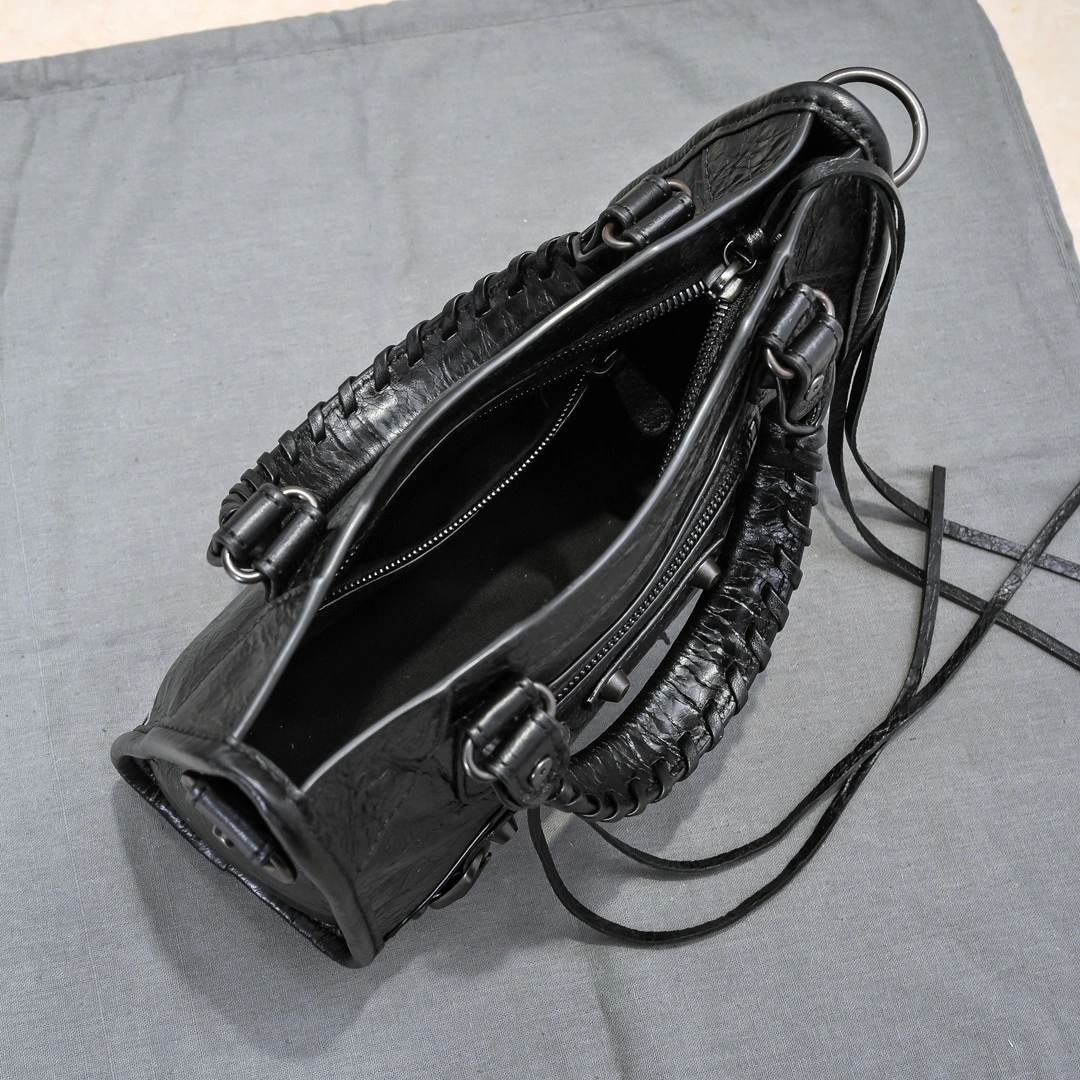Inexpensive Balenciaga 2024 Lie City Studded Motorcycle Bag
