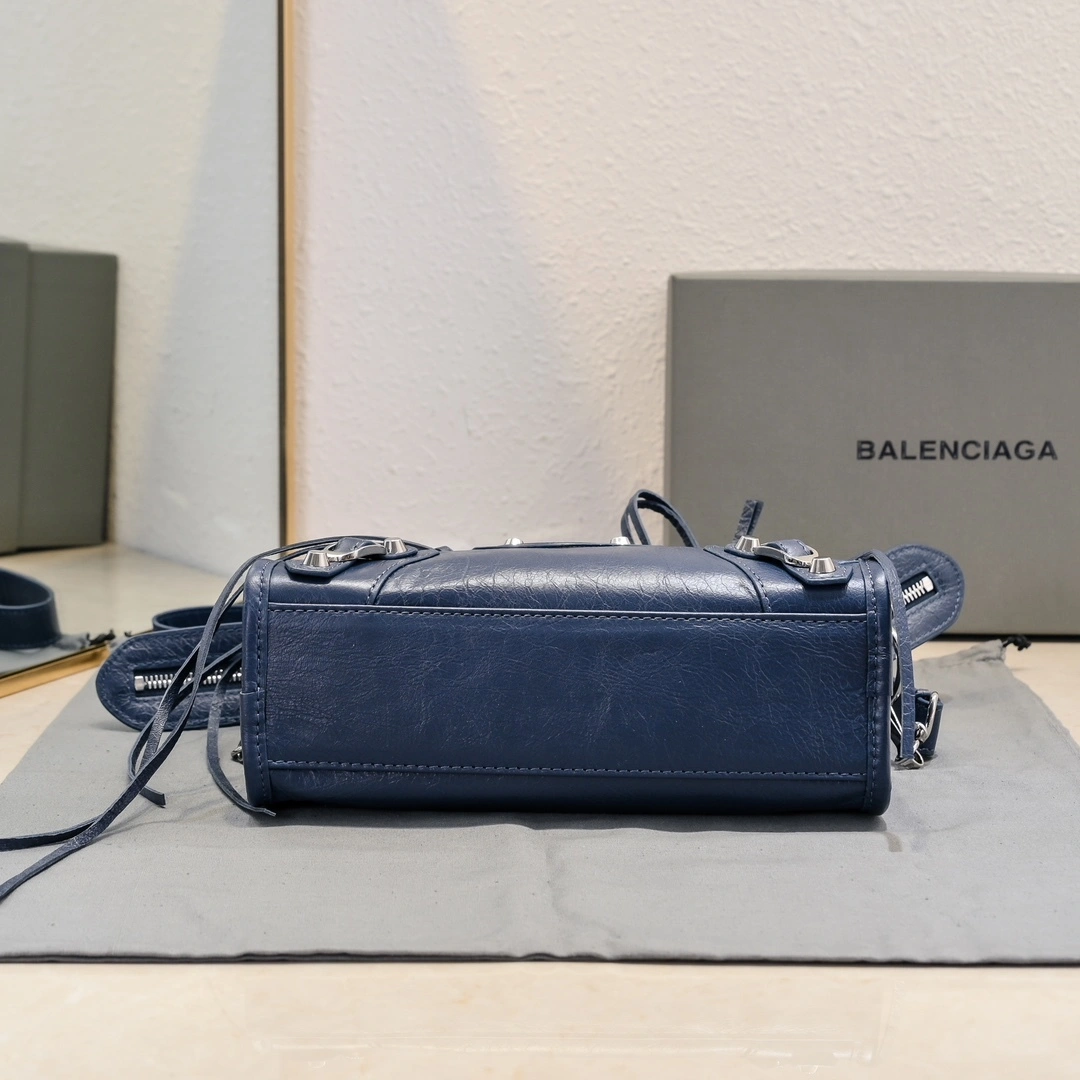 Budget-friendly Balenciaga 2024 Lie City Studded Motorcycle Bag
