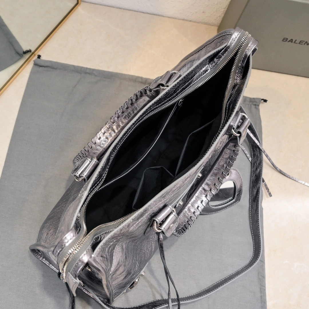 Original Balenciaga 2024 Lie City Vintage Motorcycle Bag