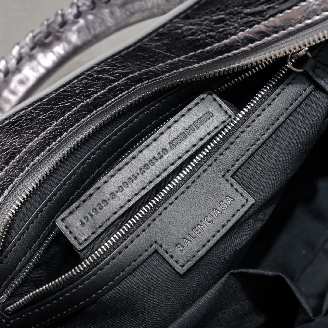 Original Balenciaga 2024 Lie City Vintage Motorcycle Bag