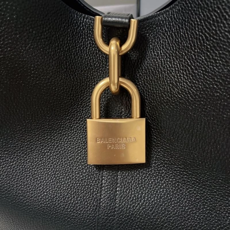 Low-cost Balenciaga 2024 Lock Ornament Minimalist Hobo Bag