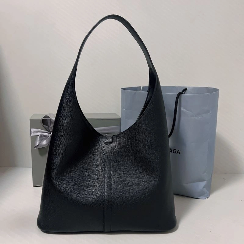 Economical Balenciaga 2024 Locker Hobo Bag with Oversized Lock Decoration