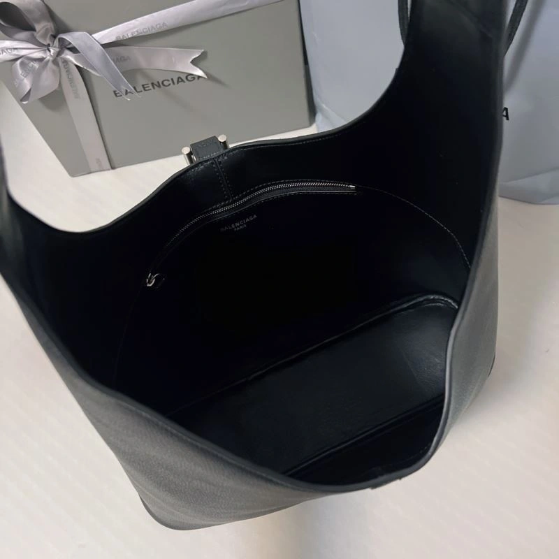 Economical Balenciaga 2024 Locker Hobo Bag with Oversized Lock Decoration