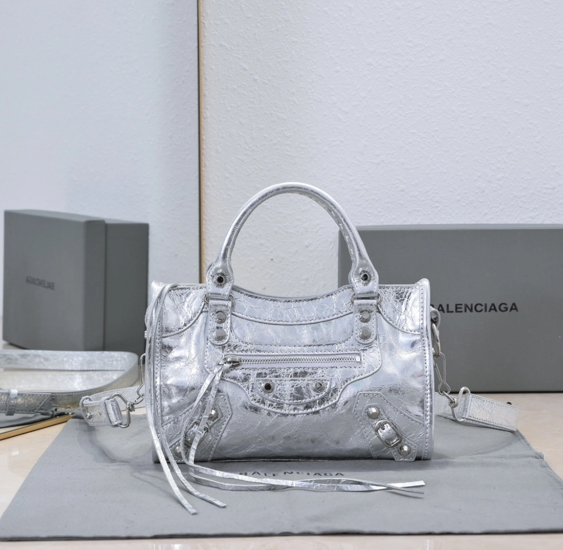 Balenciaga 2024 Retro Chic City Motorcycle Bag