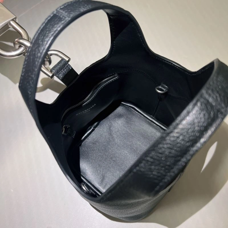 Inexpensive Balenciaga 2024 Spring Locker Hobo Bag with Silver Lock