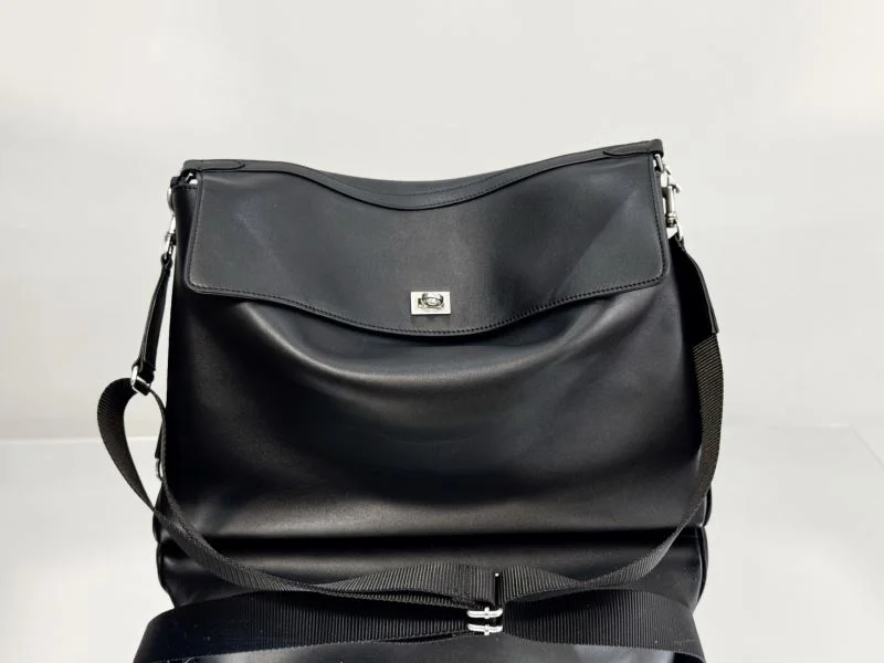 Balenciaga 2025 Mens Classic Black Rodeo Messenger Bag
