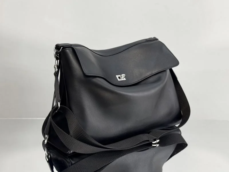 Low-cost Balenciaga 2025 Mens Classic Black Rodeo Messenger Bag