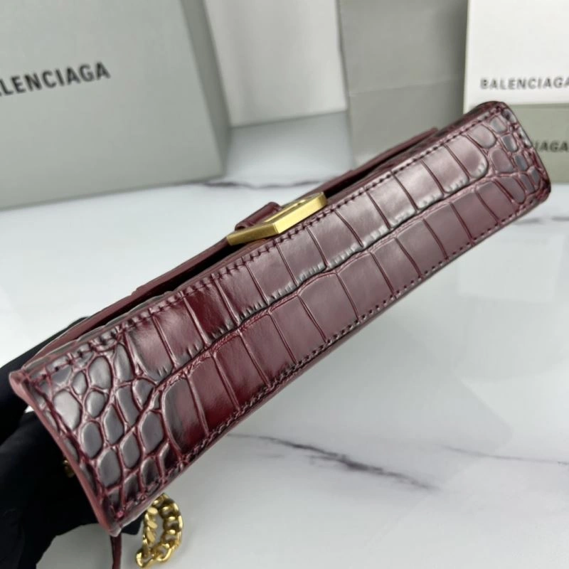 Economical Balenciaga 23cm Hourglass B Chain Crossbody Bag - Iconic Half-Moon Design