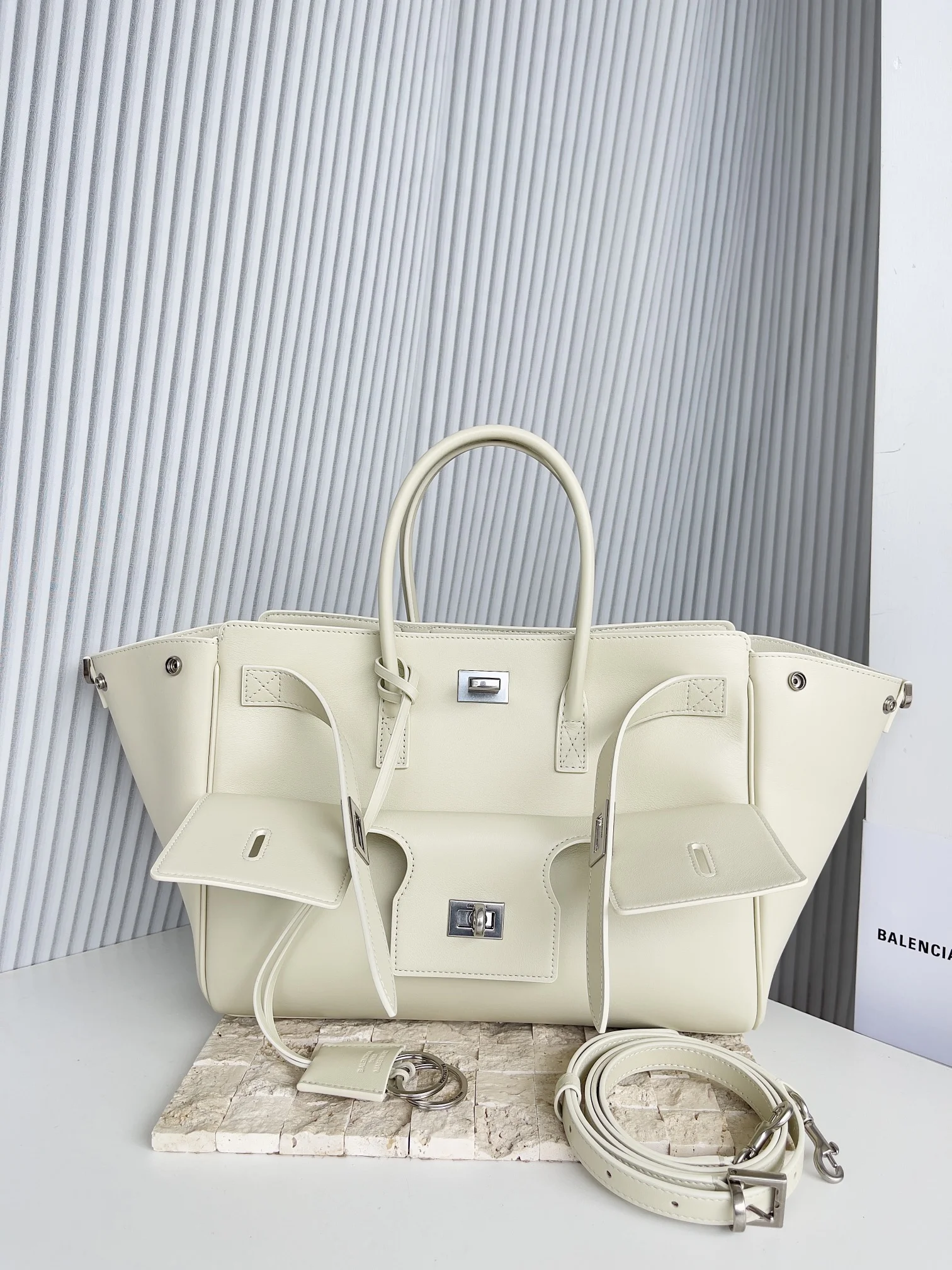 Balenciaga Air Trumpet Bag - Compact Luxury Satchel 30x20.5 cm