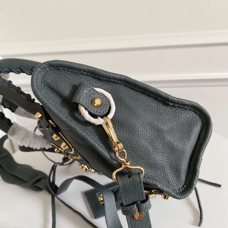 Affordable Balenciaga Antique Gold Studded Goat Leather Motorcycle Bag -Balenciaga