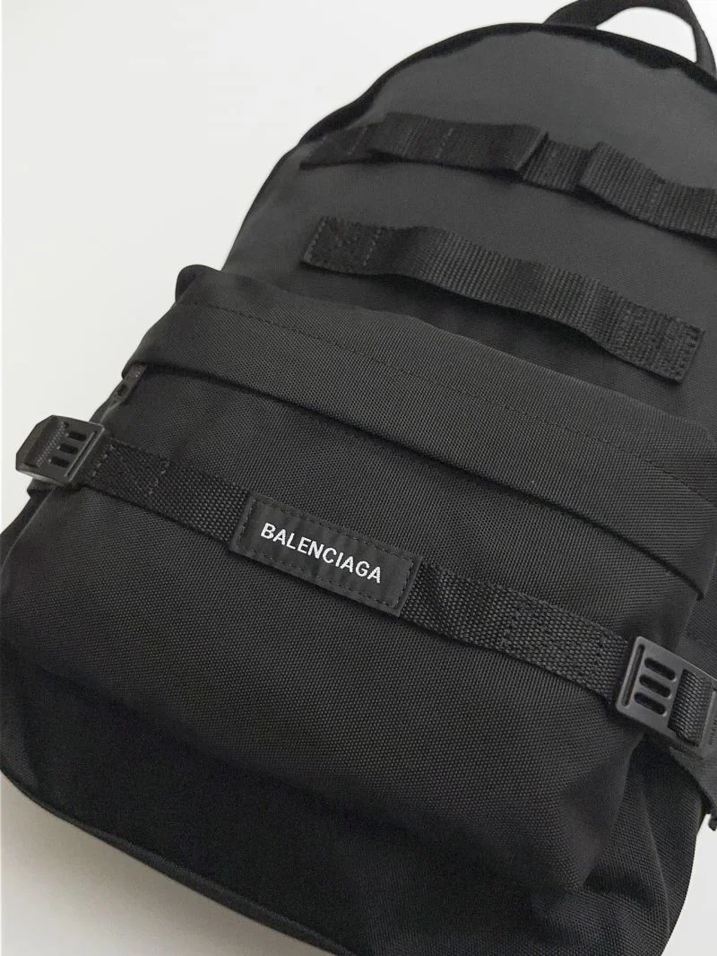 Factory-made Balenciaga Army Black Waterproof Nylon Multi-Use Backpack