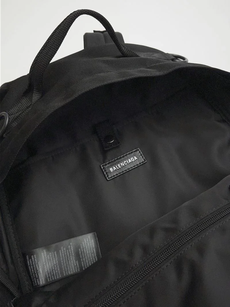 Factory-made Balenciaga Army Black Waterproof Nylon Multi-Use Backpack