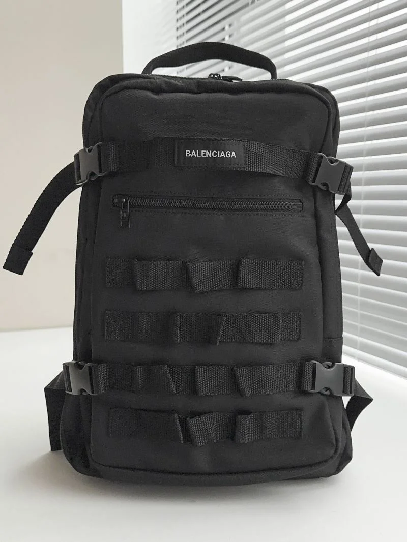 Balenciaga Army SPACE Black Nylon Multi-Compartment Backpack