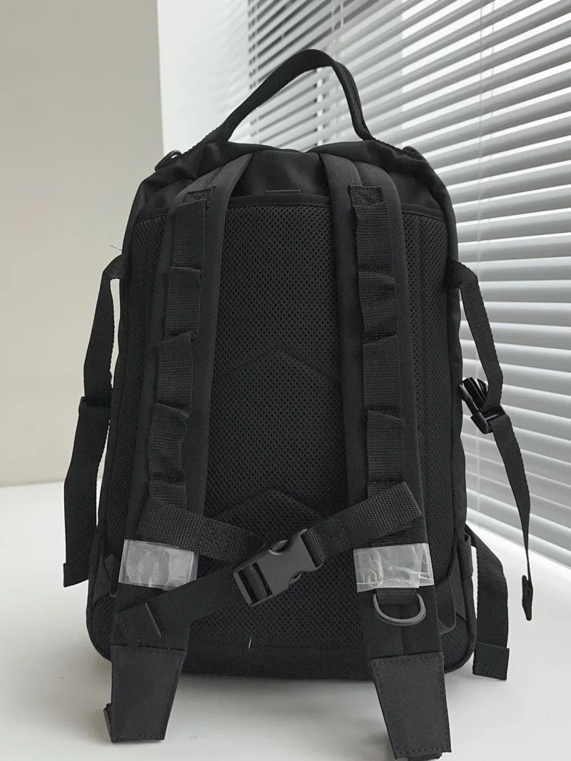 Genuine Balenciaga Army SPACE Black Nylon Multi-Compartment Backpack