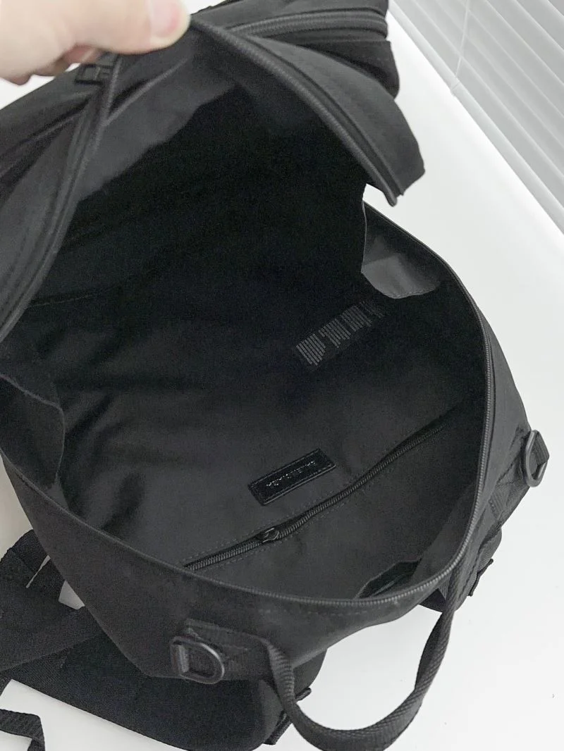 Genuine Balenciaga Army SPACE Black Nylon Multi-Compartment Backpack