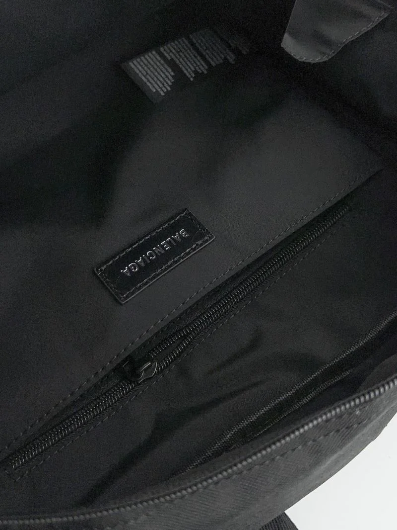 Genuine Balenciaga Army SPACE Black Nylon Multi-Compartment Backpack