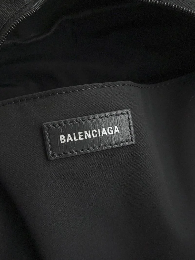 Genuine Balenciaga Army SPACE Black Nylon Multi-Compartment Backpack