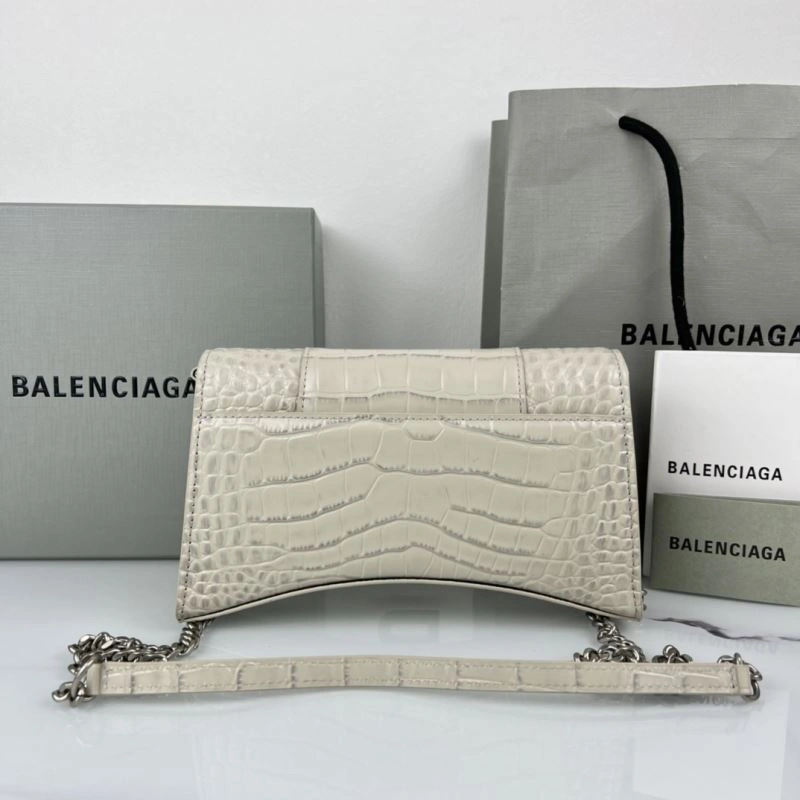 Perfect replica Balenciaga B Brand Hourglass Mini Chain Crossbody Bag in Cowhide
