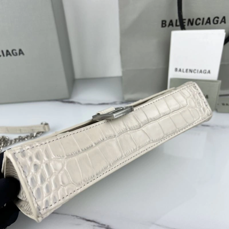 Perfect replica Balenciaga B Brand Hourglass Mini Chain Crossbody Bag in Cowhide