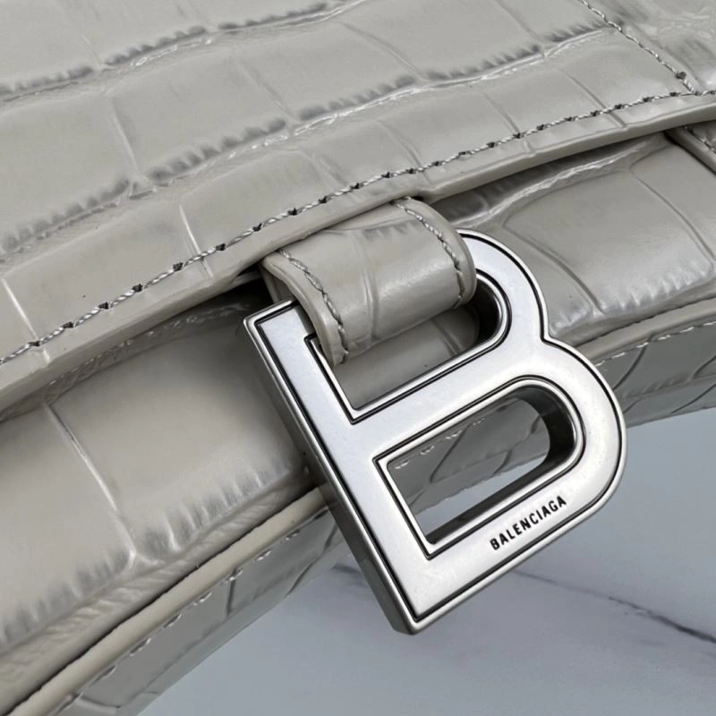 Perfect replica Balenciaga B Brand Hourglass Mini Chain Crossbody Bag in Cowhide