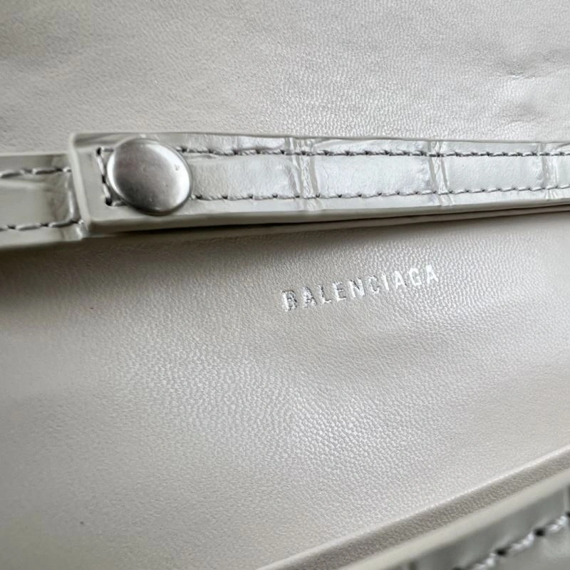 Perfect replica Balenciaga B Brand Hourglass Mini Chain Crossbody Bag in Cowhide
