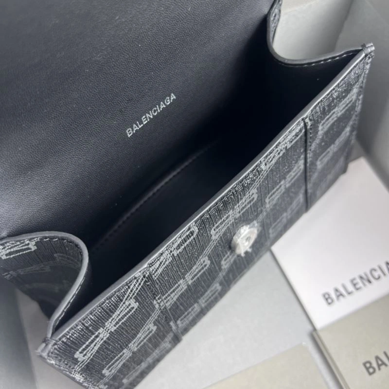Top match Balenciaga BB Monogram Hourglass Bag in Old Flower Black