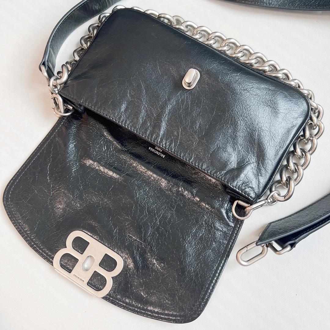 Reasonably priced Balenciaga BB Soft Chain Bag - Small Oil Wax Black Elegance
